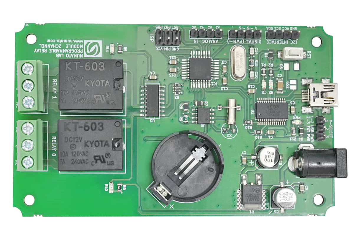 2 Channel Programmable Relay Module With GPIO | Numato Lab