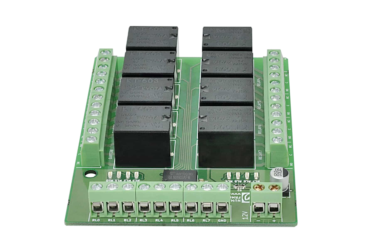 8 Channel TTL Compatible Relay Controller Board | Numato Lab