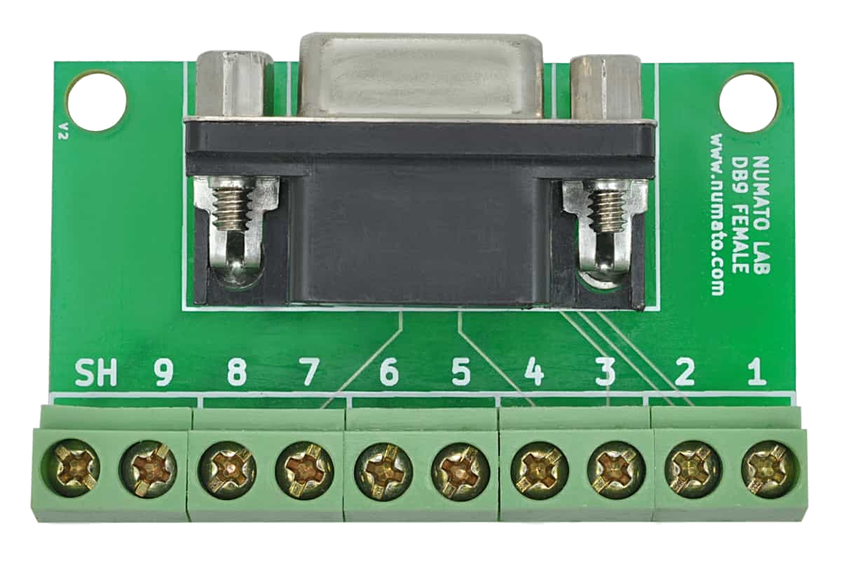 Serial DB9 Female Breakout Board | Numato Lab