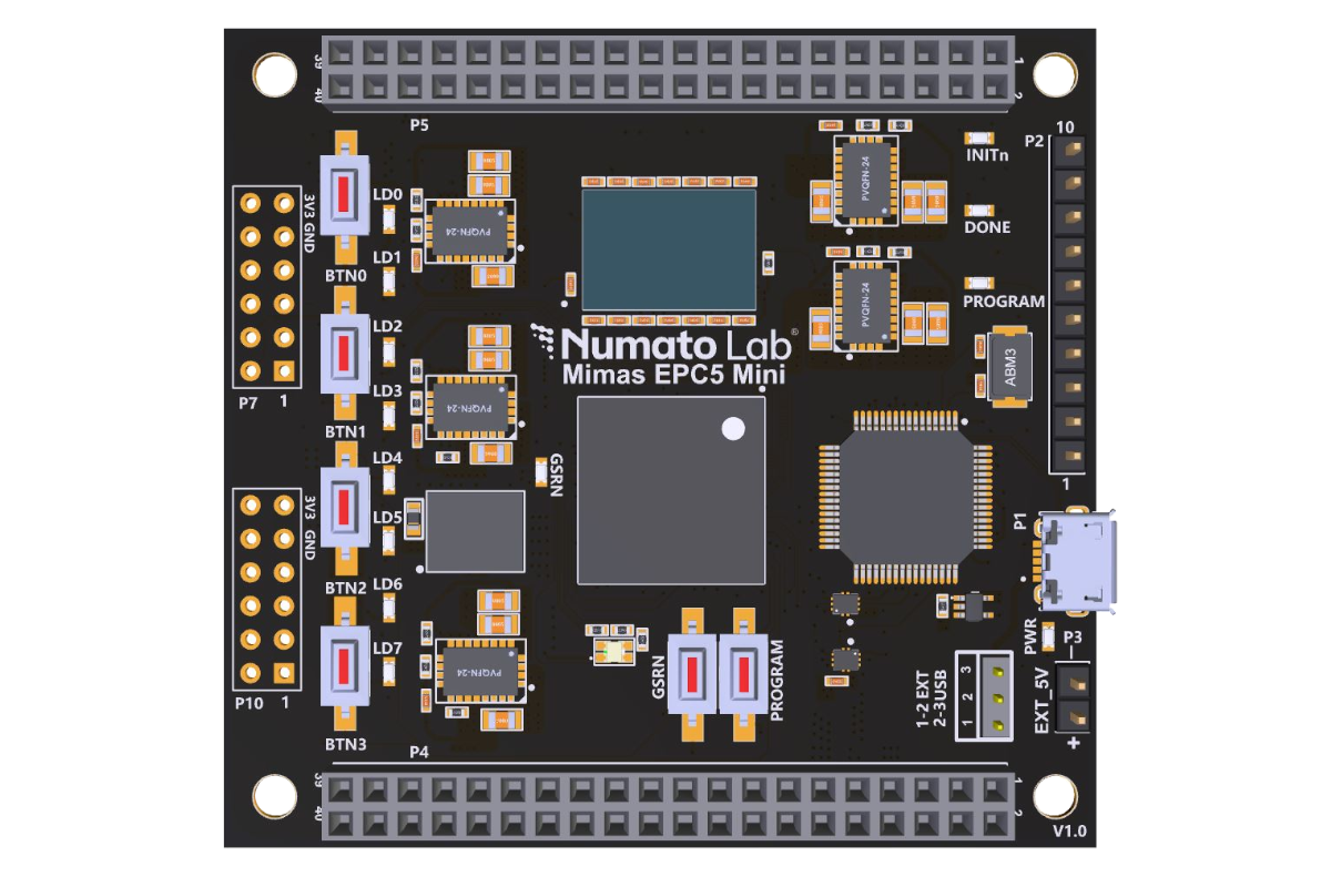 Mimas ECP5 Mini FPGA Development Board | Numato Lab
